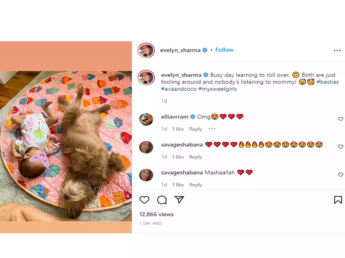 Evelyn Sharma shares an adorable PIC of her daughter Ava seeping next ...