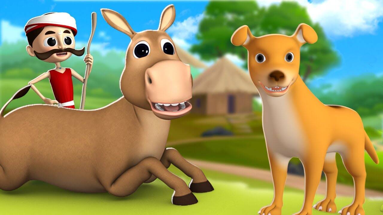 விவசாயி கழுதை மற்றும் நாய் - Farmer Donkey and Dog Story | 3D Animated ...