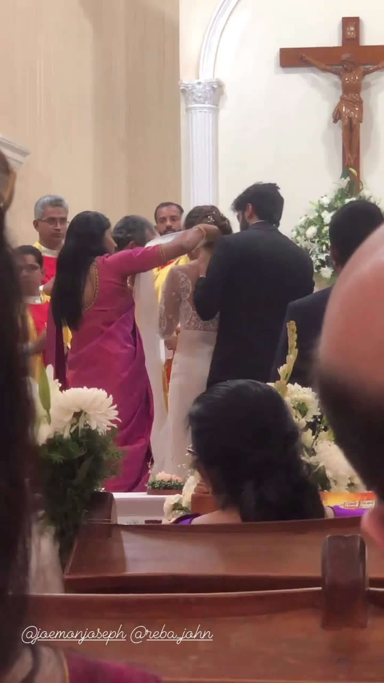 Reba Monica John gets married to boyfriend Joemon Joseph