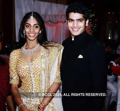 The newly-wed couple Siddharth and Mallika Reddy during their wedding ...