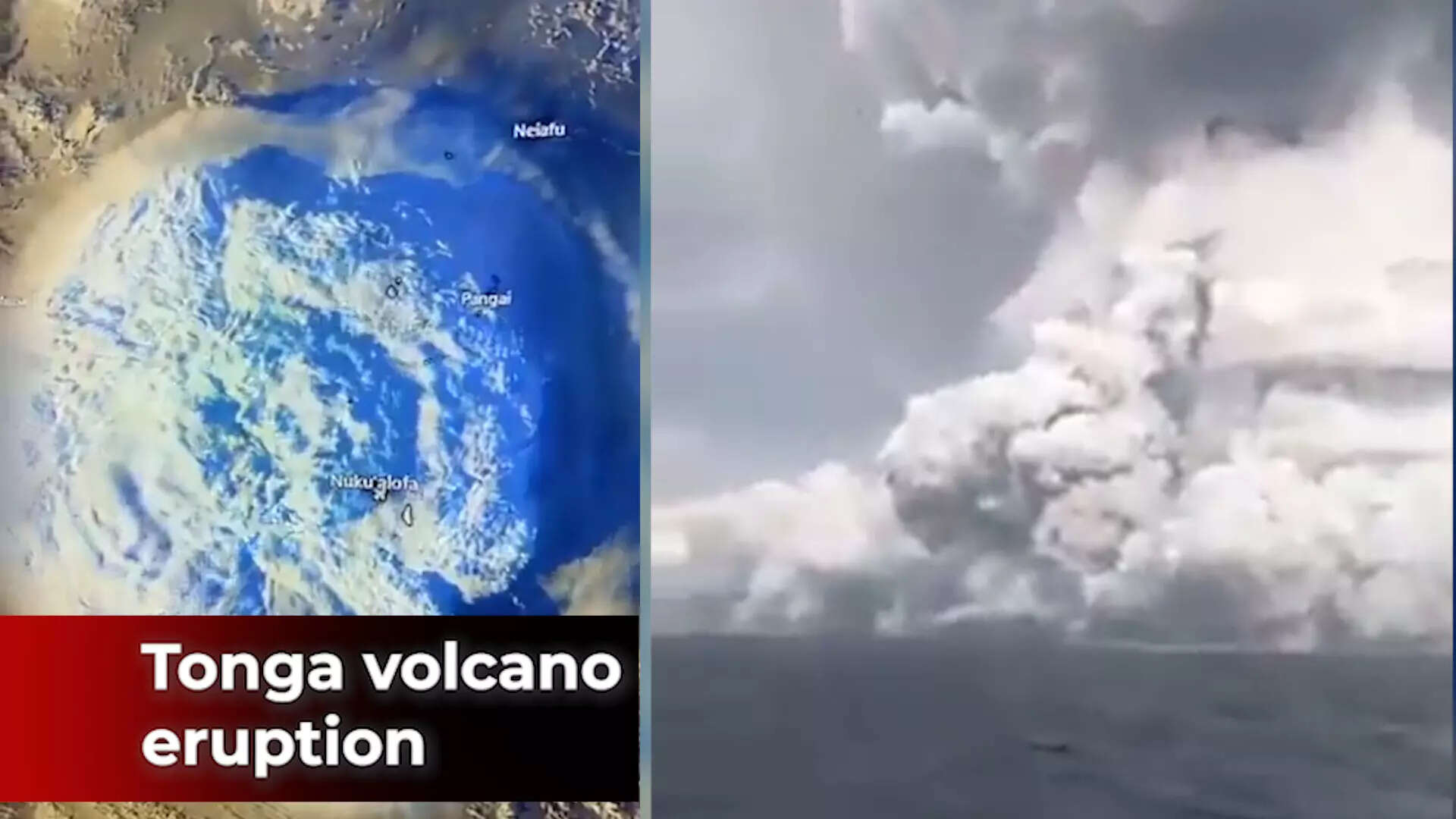 tonga: Watch: Underwater volcano eruption in Tonga creates tsunami waves