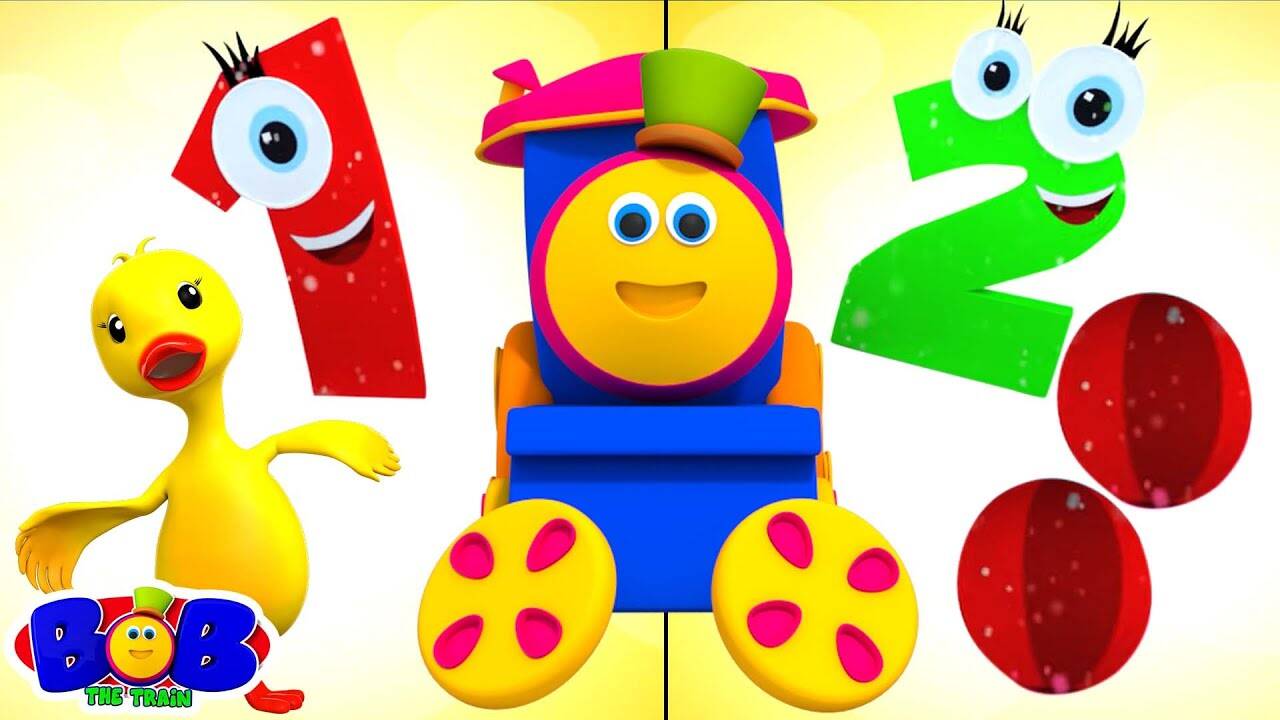 English Nursery Rhymes: Kids Video Song in English 'Counting Numbers 1 to 10 - Bob The Train'