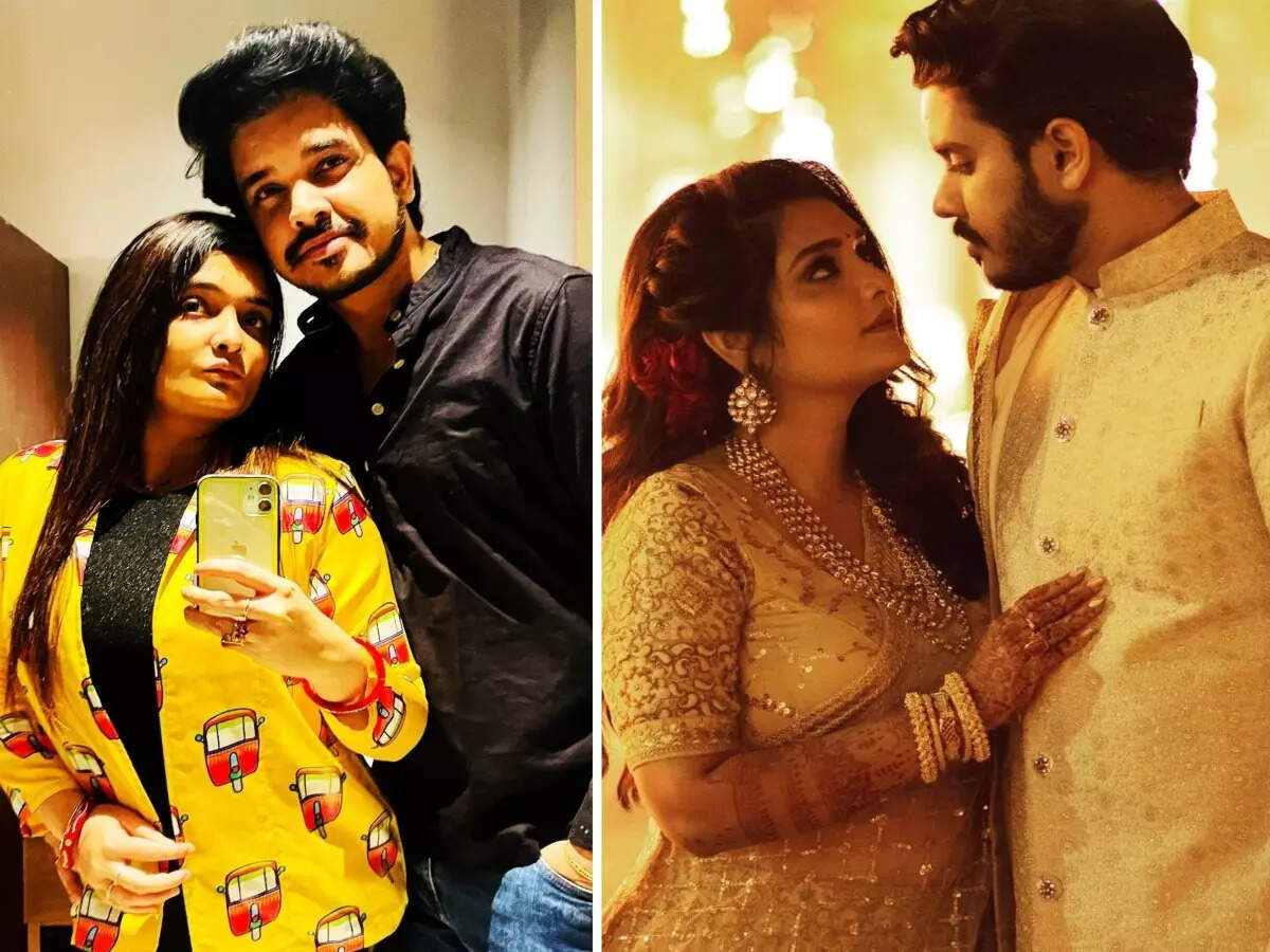 Actors Twarita Chatterjee and Sourav Banerjee celebrate first anniversary; here are some pics ...