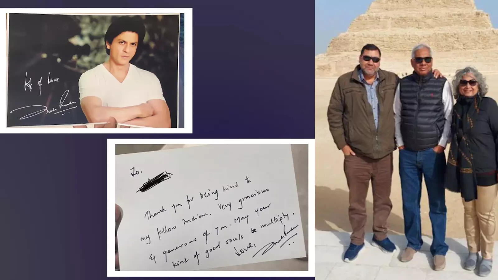 Shah Rukh Khan sends a ‘Thank you’ note and his autographed pictures to ...