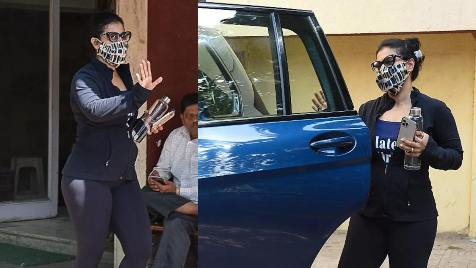 Kajol keeps her mask on during her outing