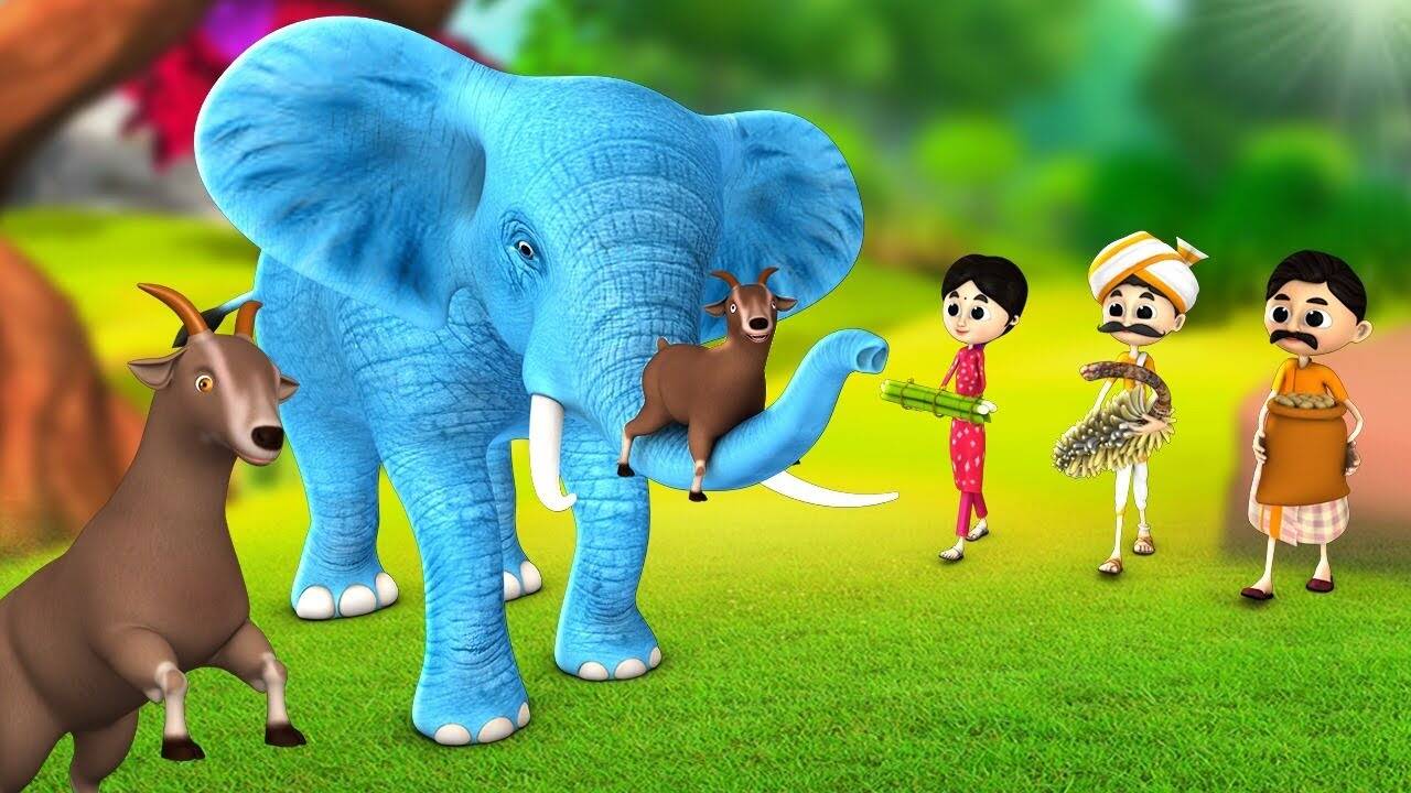 Most Popular Kids Story In Hindi - Clever Goat and Elephant| Videos For ...