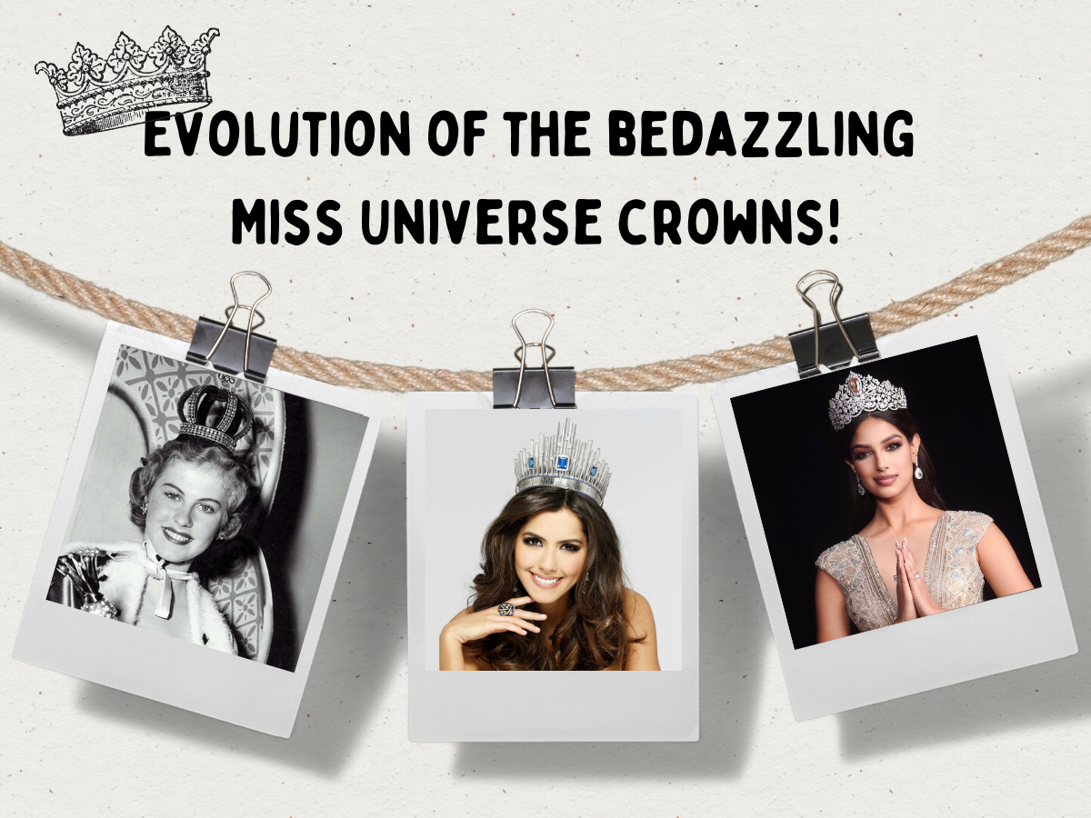Evolution of the bedazzling Miss Universe crowns!