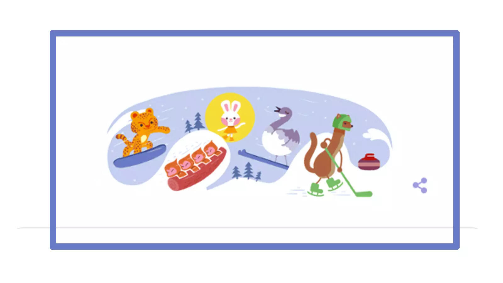 Google Doodle showcases opening of Beijing Winter Games 2022