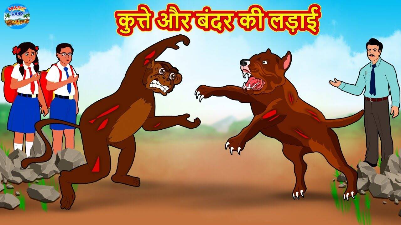 baby: Watch Latest Children Hindi Nursery Story 'Kutte Aur Bandar Ki ...