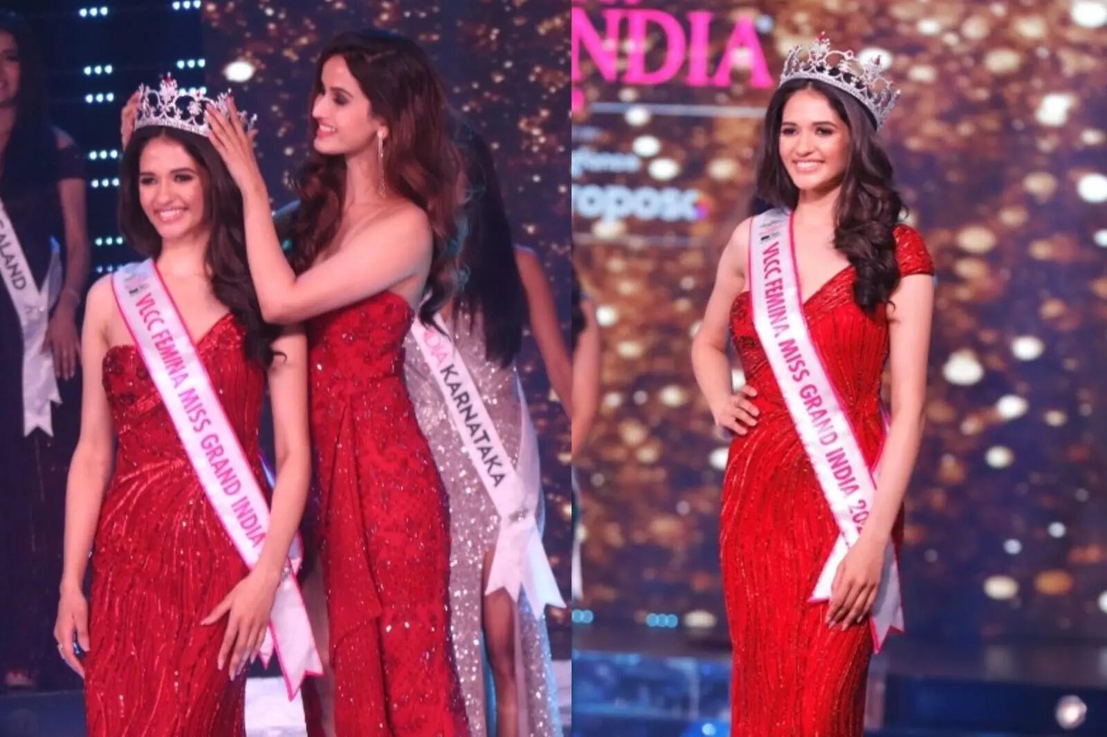 One year down! #Throwback to the crowning moments of Femina Miss India 2020