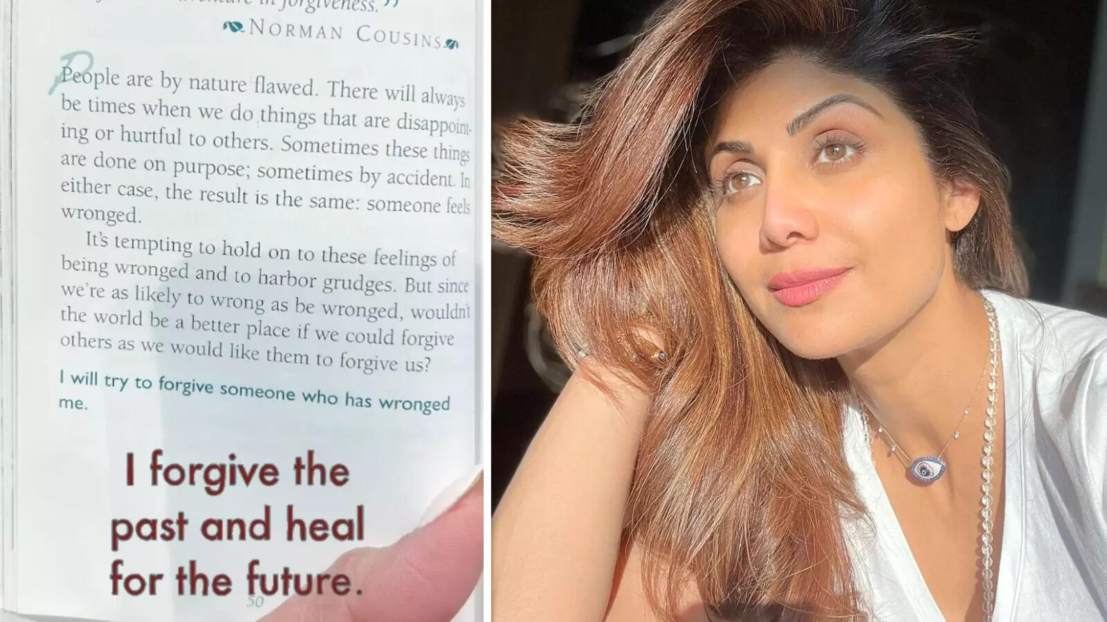 Shilpa Shetty Kundra shares a note on 'healing': 'I forgive the past ...