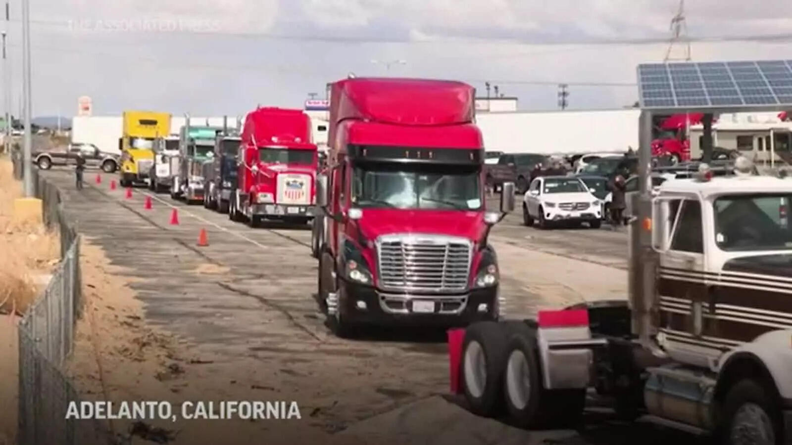 California convoy against Covid mandates hits road