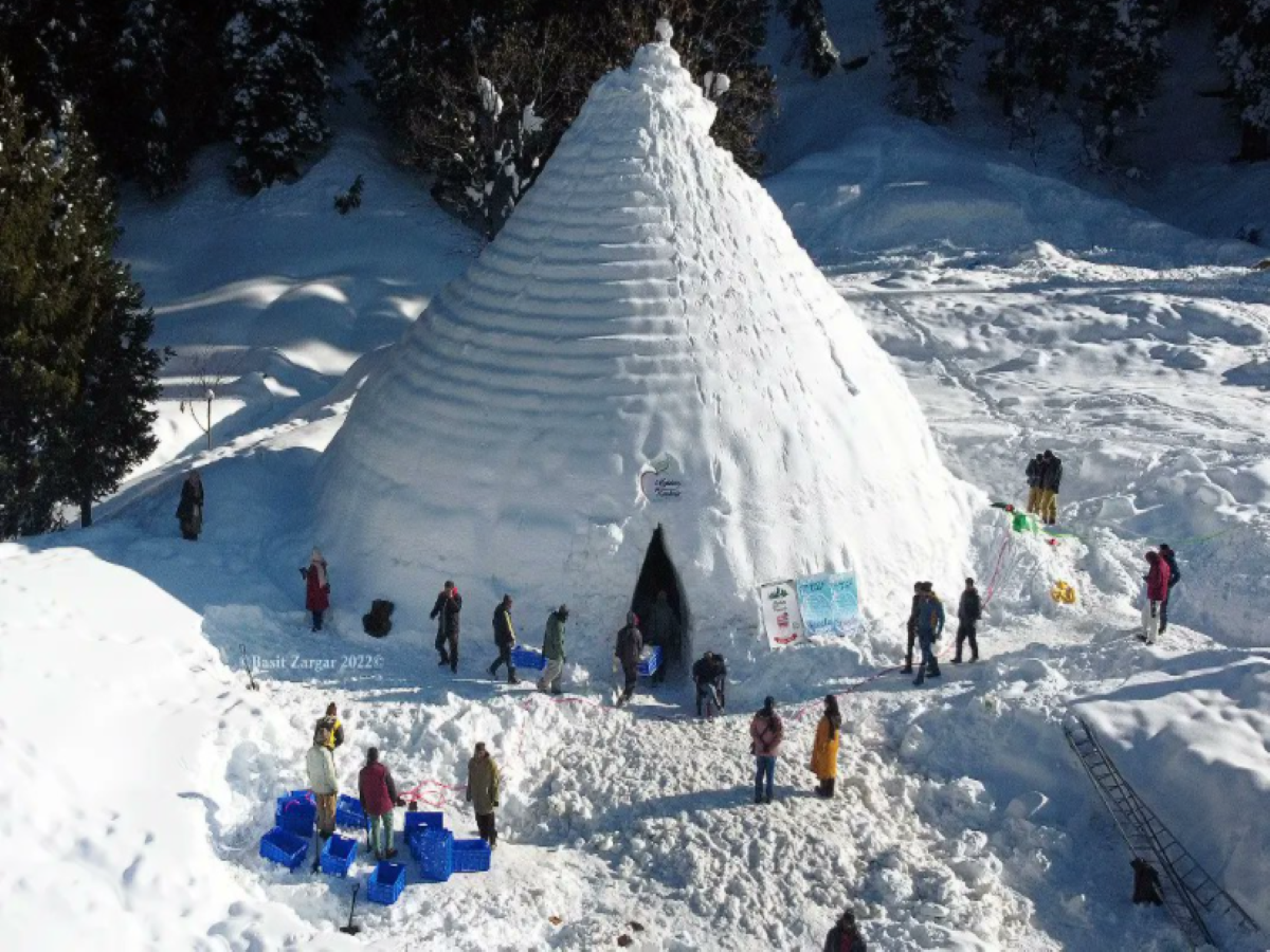 World’s largest igloo cafe is now open in J&K’s Gulmarg | Times of ...