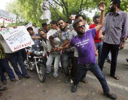 Protest against fuel price hike