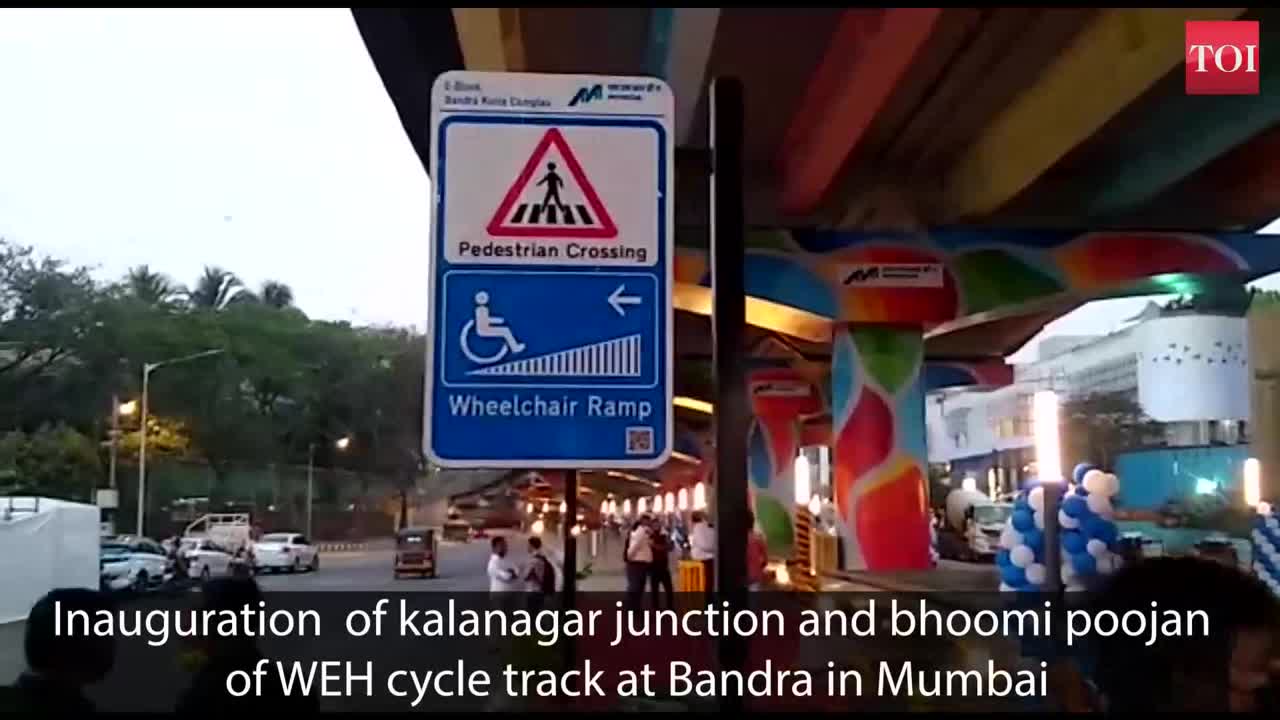 Inauguration of Kalanagar junction and bhoomi poojan of WEH cycle track ...