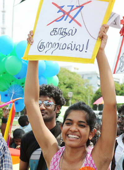 Participants during the Third Chennai Rainbow Pride march at Marina in ...