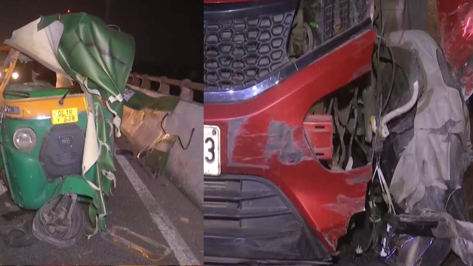 Delhi: One killed, 4 injured after speeding car rams into auto-rickshaw