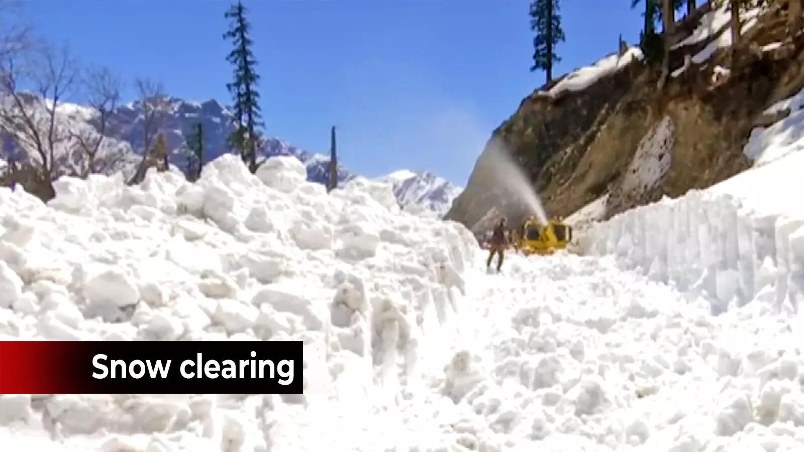 J&K: Snow clearing operation underway in Pir Panjal mountain range for ...