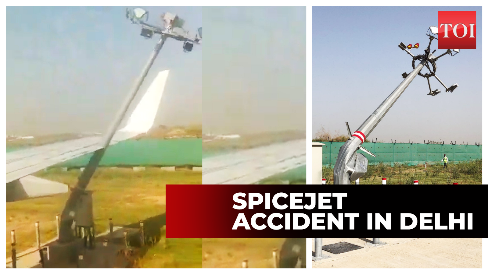 Watch: SpiceJet aircraft crashes into pole during pushback