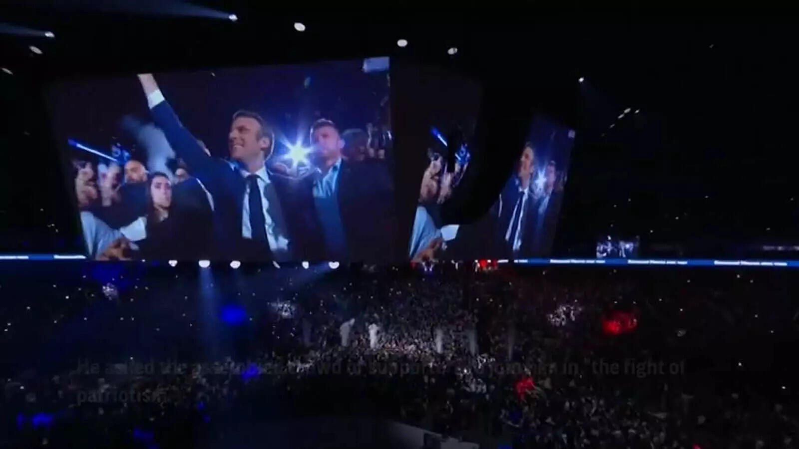 Macron holds first big political rally