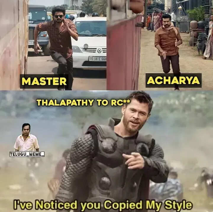 Chiranjeevi, Ram Charan's 'Acharya' trailer triggers funny memes ...