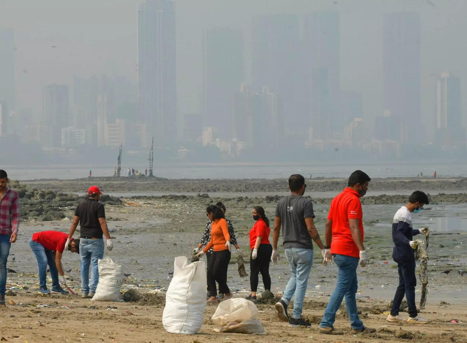 In pics: Beach clean up drive at Mahim Reti Bunder