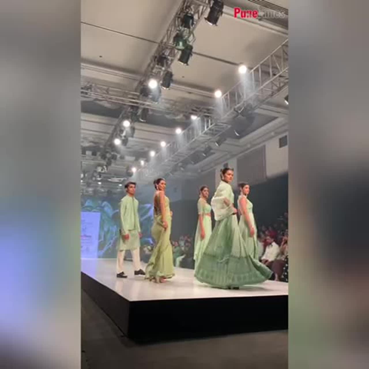 Pune Times Fashion Week: Models walk the ramp in garments designed by ...