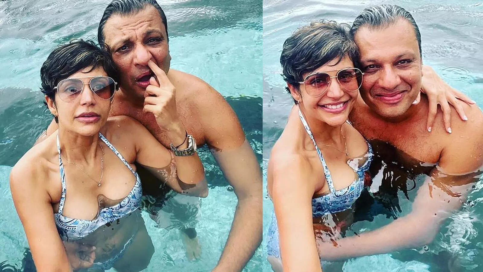 Mandira Bedi gets brutally trolled for sharing a pool picture with male friend: ‘Arre tumhare ...