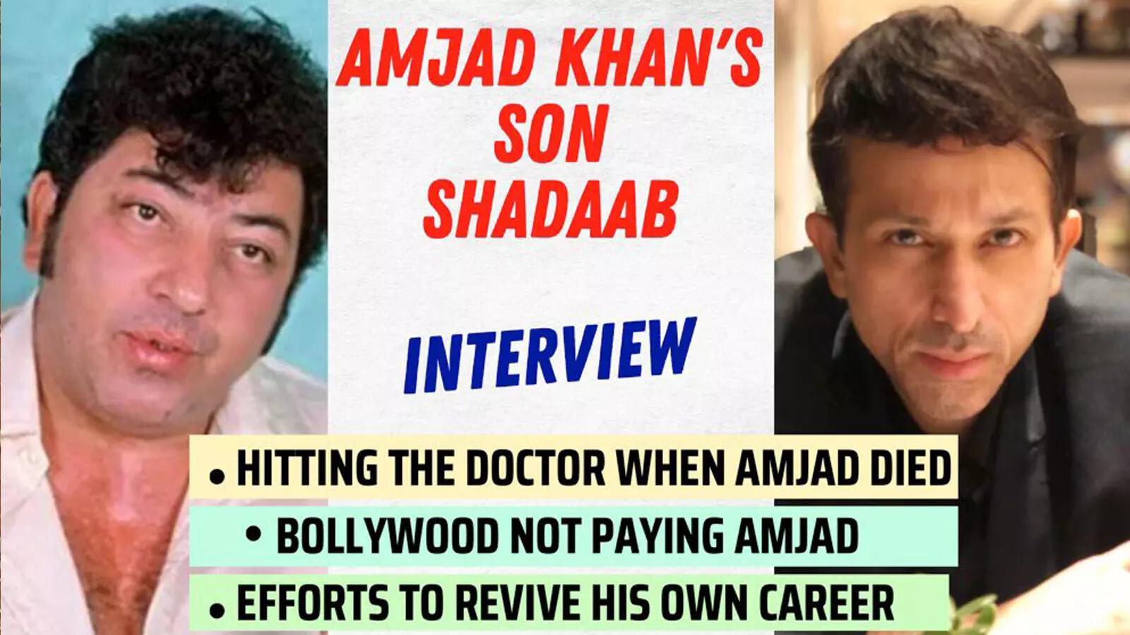 Amjad Khan's son Shadaab opens up on his rage with the doctor when his ...