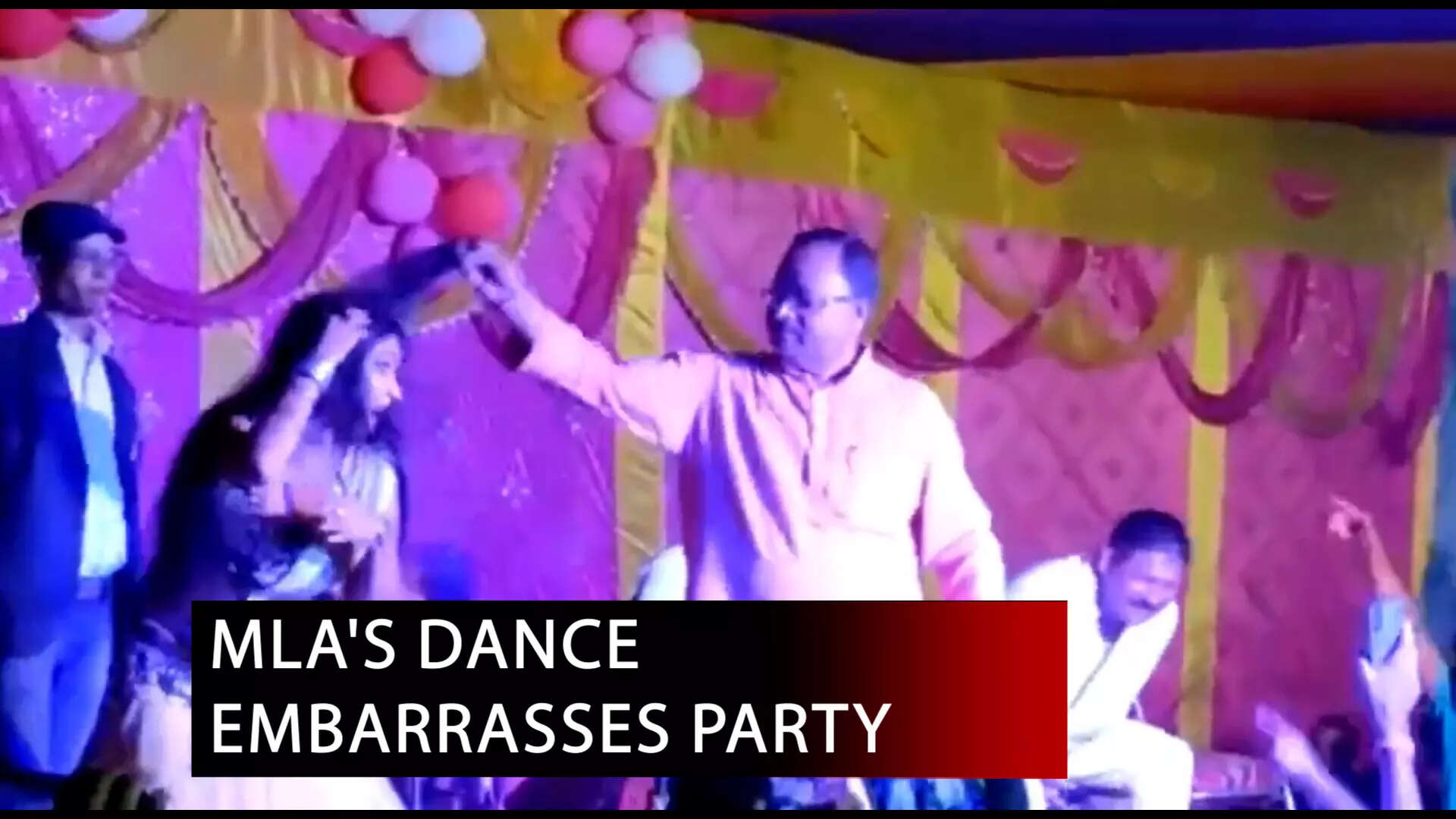 Watch: JDU MLA Gopal Mandal dances on stage with bar girls