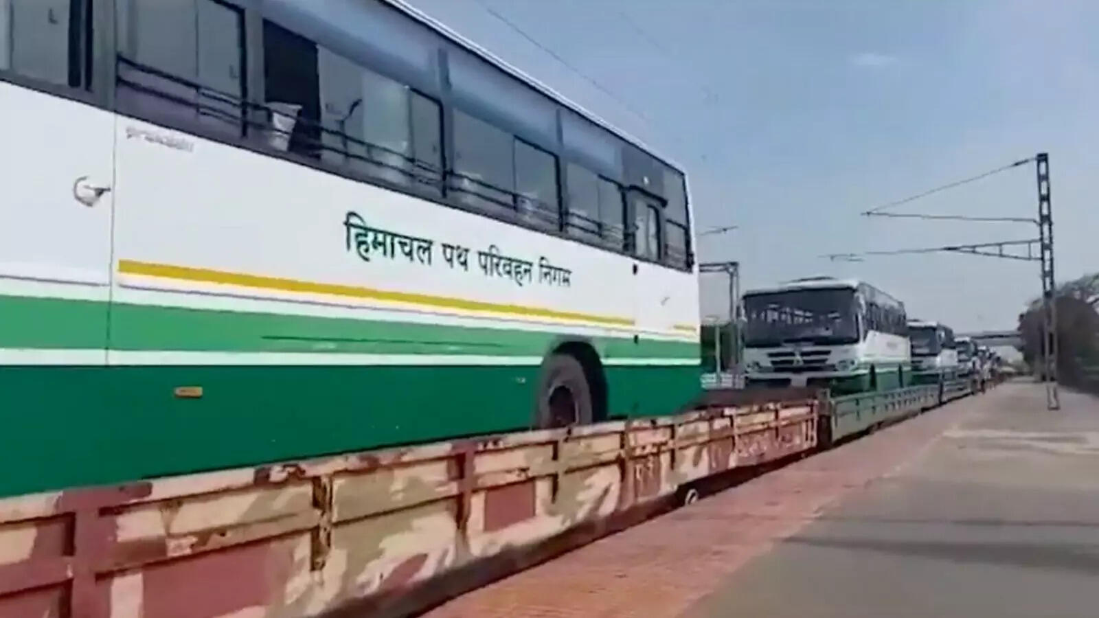 Watch: Passenger buses being transported by Railways for the first time