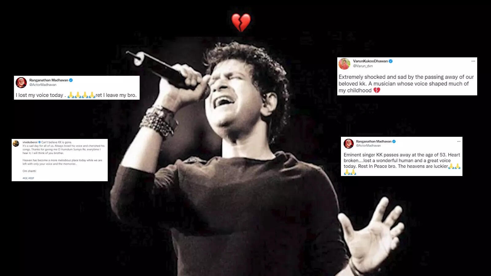 Singer KK dies at 53: Ranveer Singh, Vicky Kaushal, R Madhavan, Vivek ...