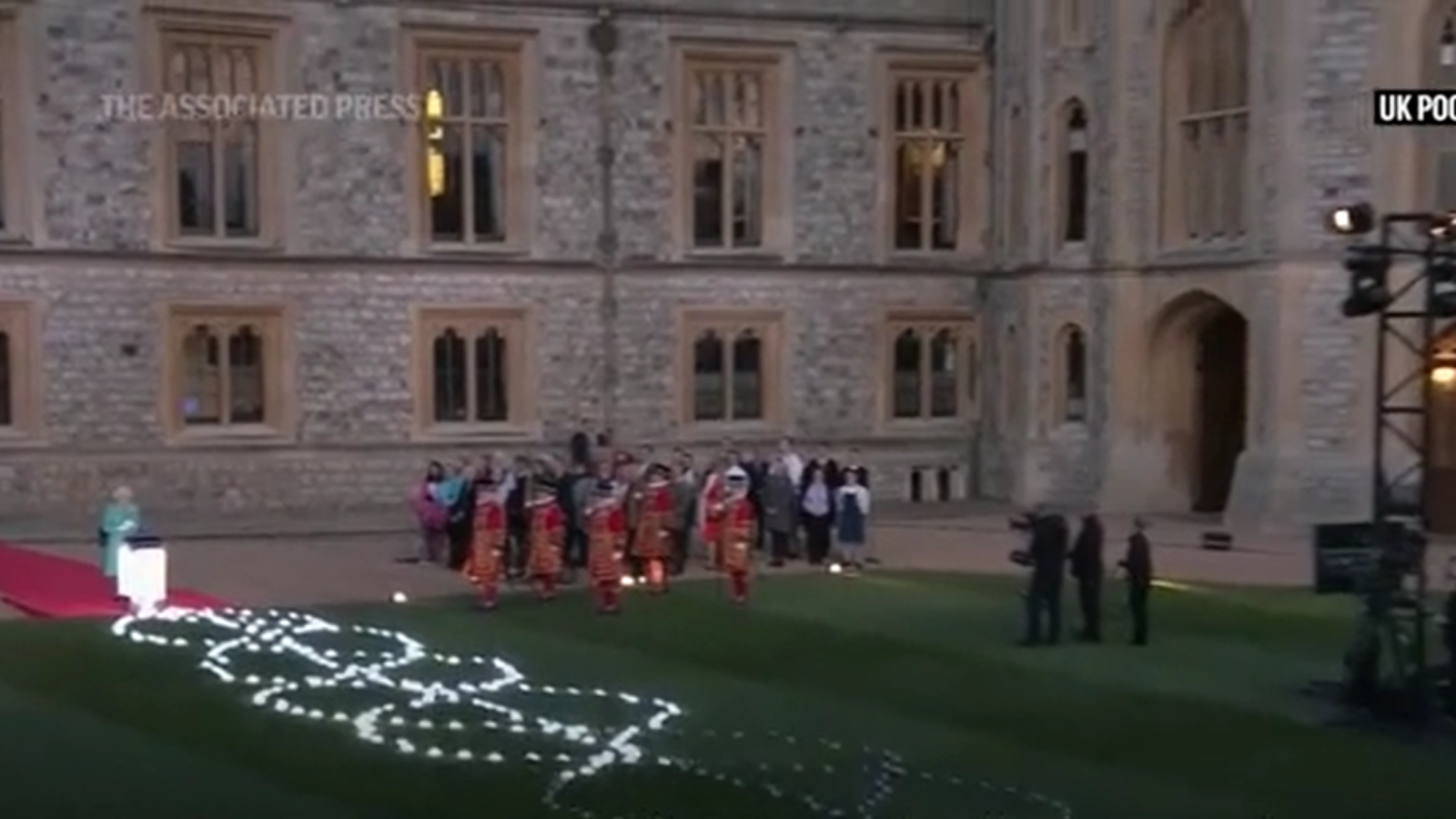 Britain's Queen Elizabeth II lights first Platinum Jubilee beacon