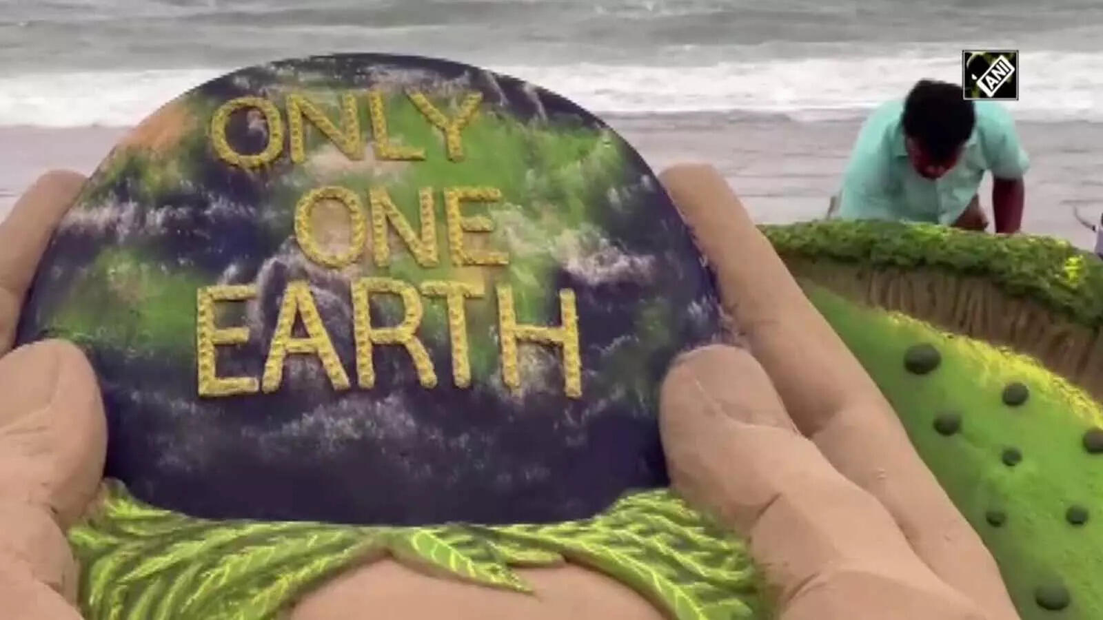 Sudarsan Pattnaik Sculpts Sand Art At Puri Beach To Mark World