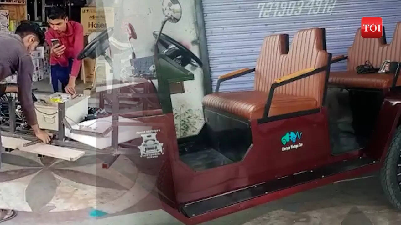 A college student makes a cost-effective electric vintage car