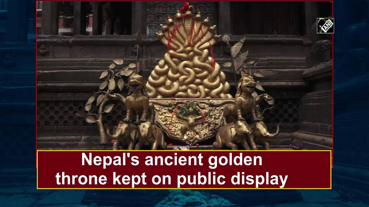 Nepal's ancient golden throne kept on public display