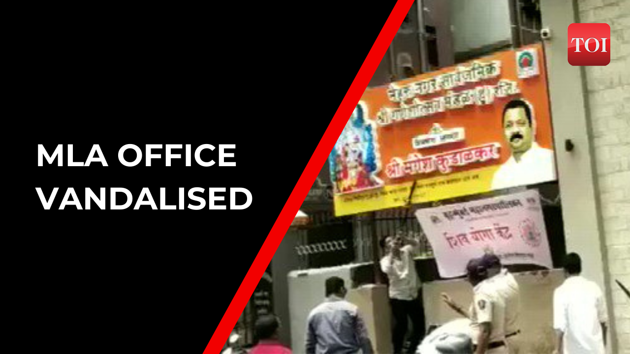 Maharashtra political crisis: Mumbai Shiv Sena workers vandalise office ... Maharashtra political crisis: Mumbai Shiv Sena workers vandalise office ...