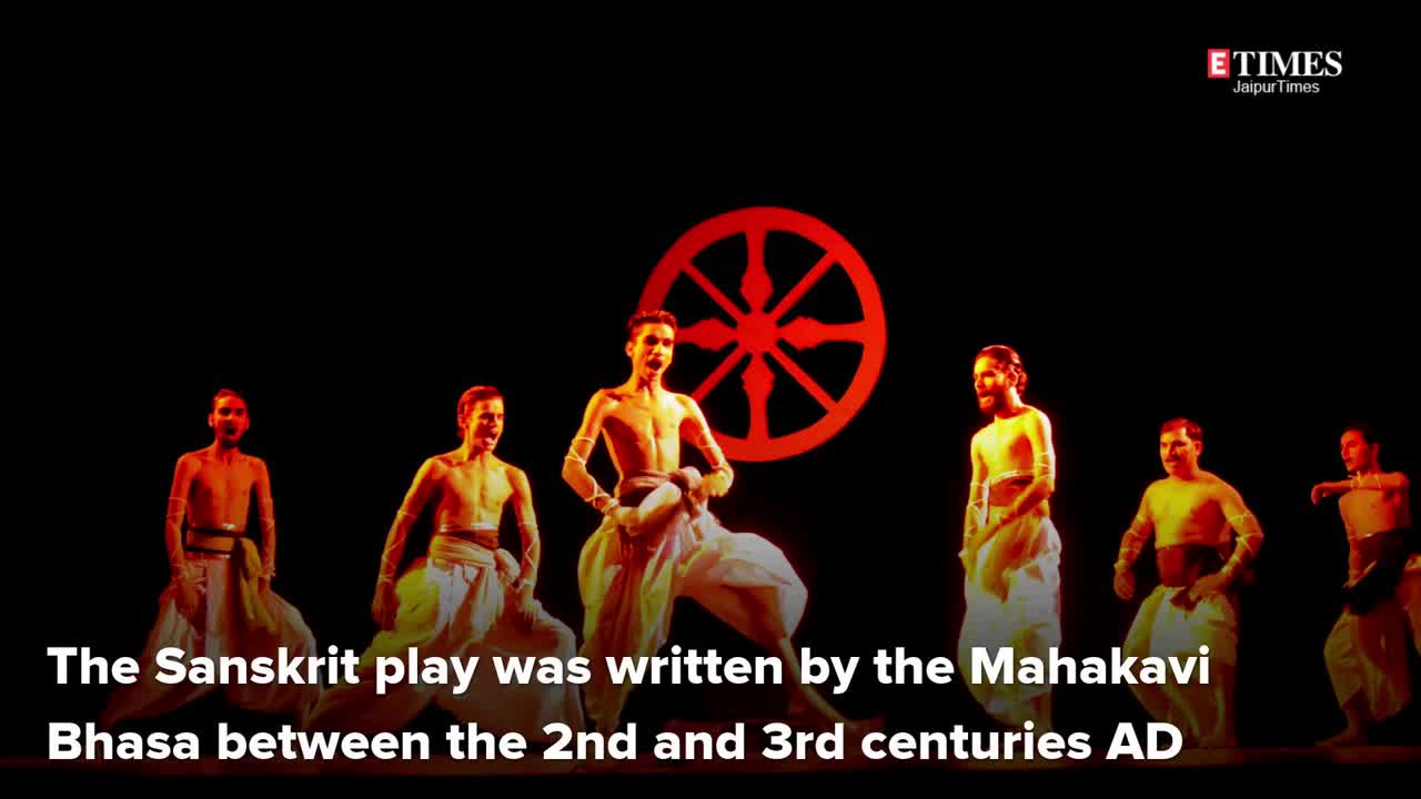 Audience enjoy the play urubhangam based on Mahabharata
