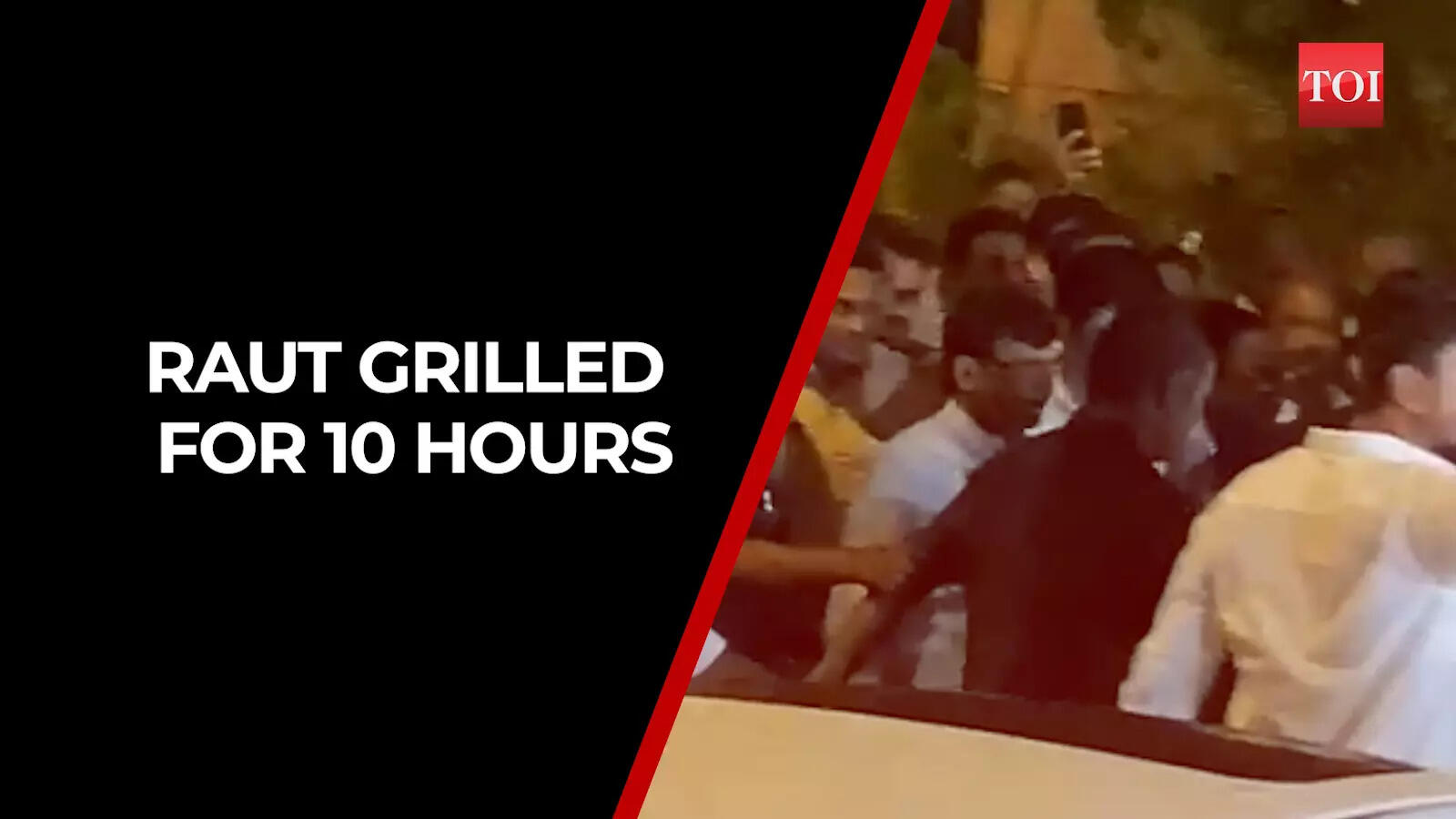 Shiv Sena MP Sanjay Raut leaves ED office after 10 hours of grilling