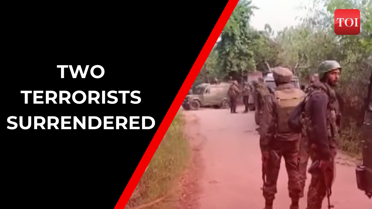 kulgam: J&K: Two terrorists surrendered during encounter with security forces in Kulgam