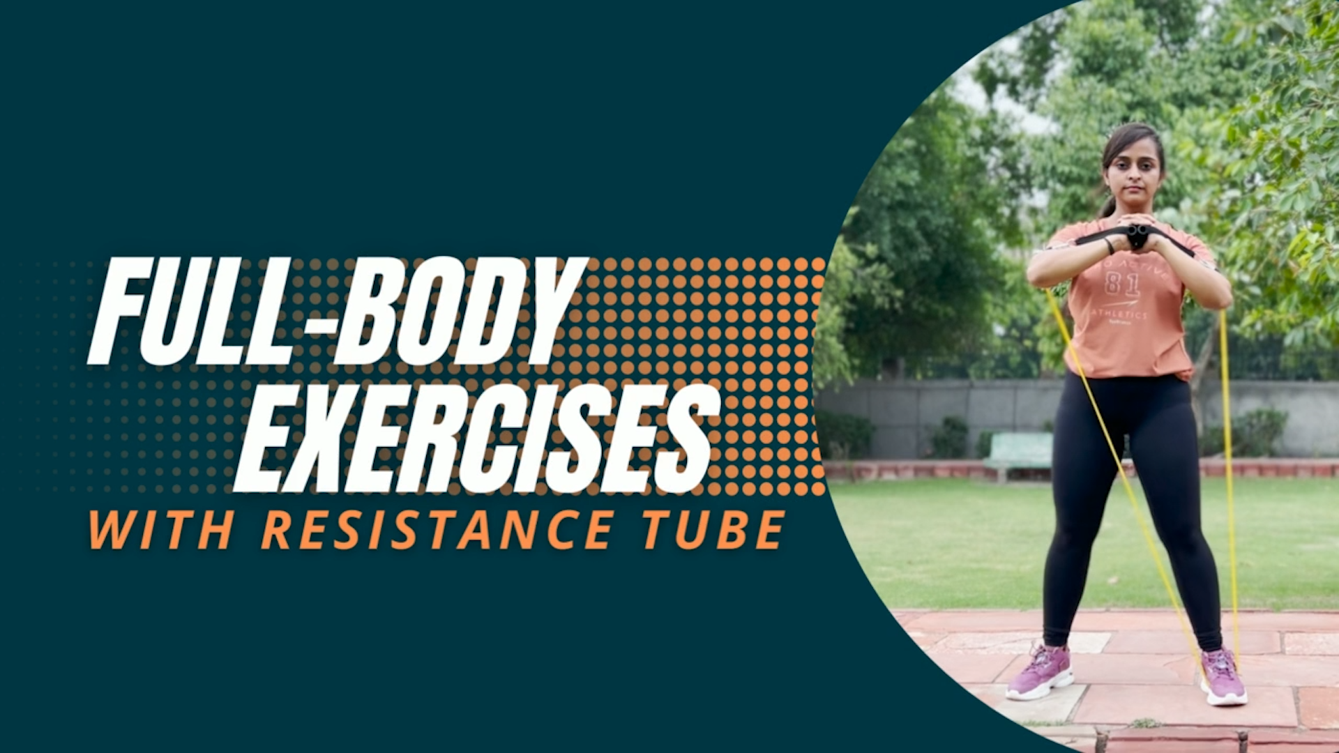 Full-body exercises with resistance tube