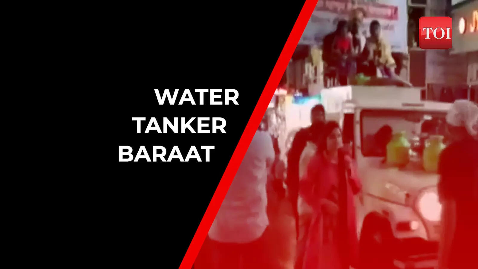Watch: Maharashtra couple’s water tanker Baraat to highlight worsening ...