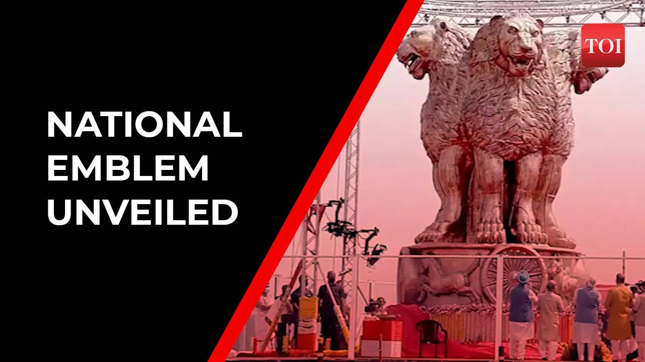 PM Modi inaugurates National emblem atop new Parliament building