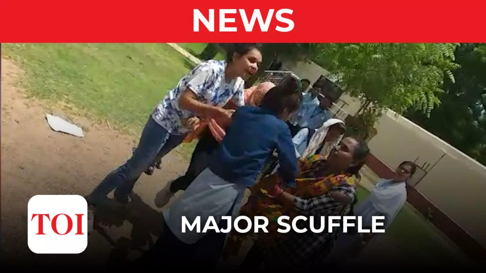 Viral video: Fight breaks out between girl students of MP's Maharaja ...