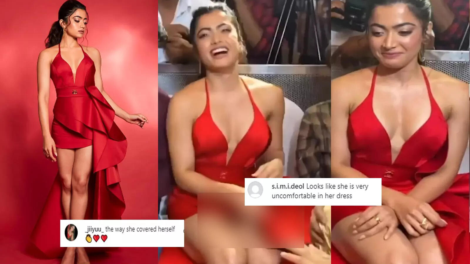 Rashmika Mandanna narrowly escapes wardrobe malfunction at an event ...