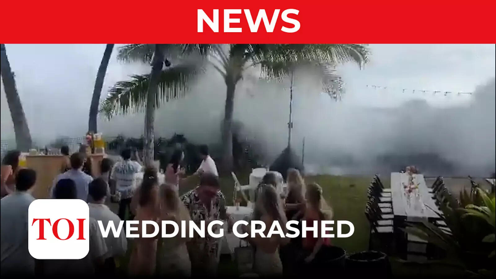 hawaii island: Viral video: Huge wave crash Hawaii island wedding