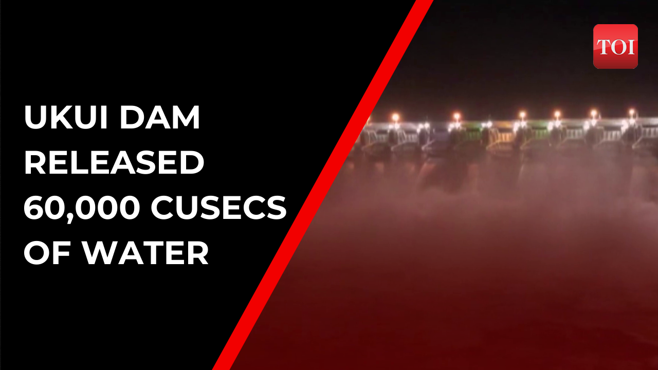 gujarat: Gujarat rains: Ukui Dam released 60,000 Cusecs of water into ...