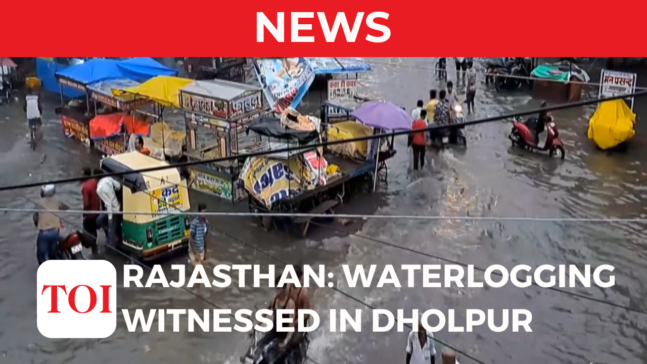 Rajasthan Severe Waterlogging Witnessed In Parts Of Dholpur