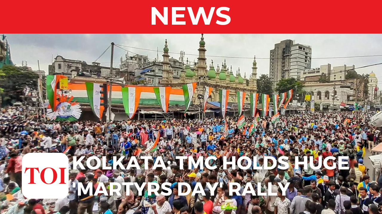 Kolkata: TMC holds massive ‘Martyrs Day’ rally in Esplanade