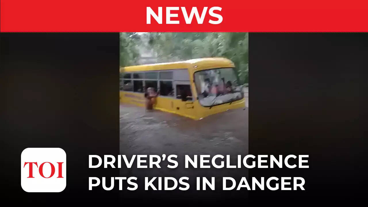school bus: Madhya Pradesh: School bus carrying several children gets ...
